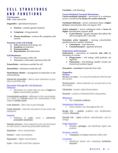 Solution 3 Cell Structures Functions Studypool