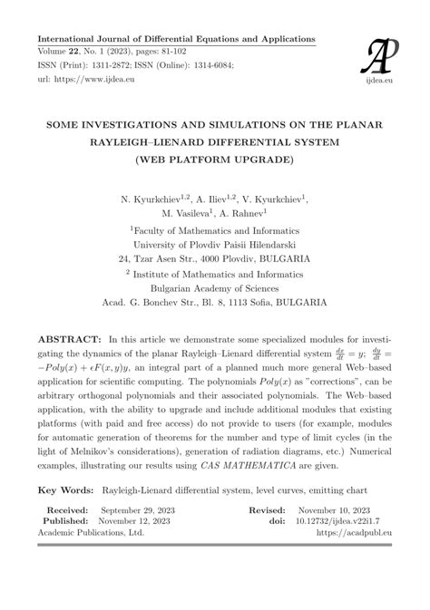 Pdf Some Investigations And Simulations On The Planar Rayleigh