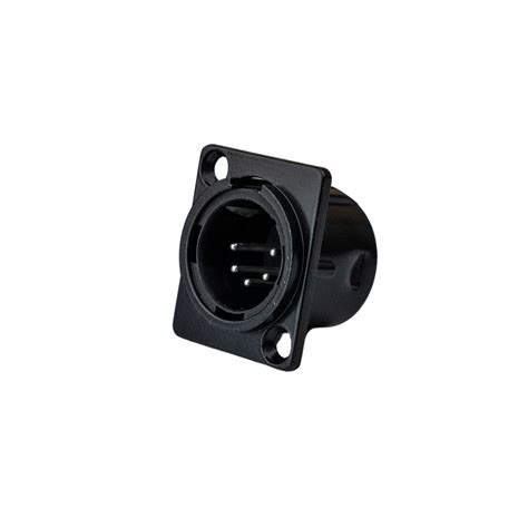 5 Pin Dmx Chassis Panel Mount Socket Male Titan Av