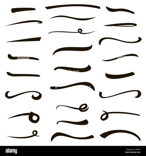 underline hand drawn highlighter set underlines ink handmade