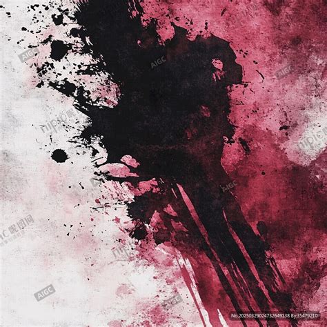 Ai创作图墨渍 飞溅 抽象 艺术 背景 红色 黑色 水彩 颜料 渲染 笔触 图案 创意 视 独特 昵图网