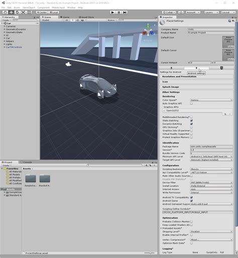 how to unity3d configure project for android and run it on mobile