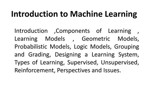 unit 1 ml introduction to machine learning pptx computing