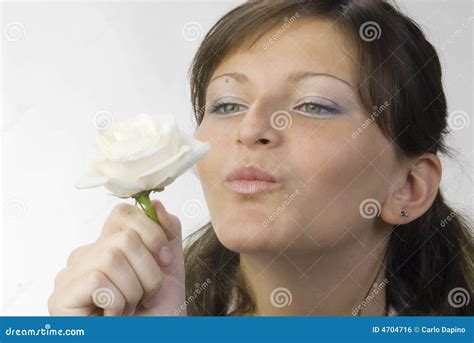 Kiss And Rose Royalty Free Stock Photography Cartoondealer Com