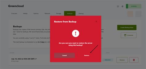how to backup and restore vps in virtfusion greencloud documentation