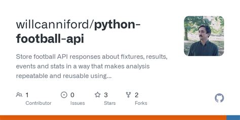 GitHub Willcanniford Python Football Api Store Football API Responses About Fixtures Results