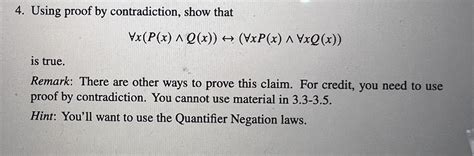 4 Using Proof By Contradiction Show That