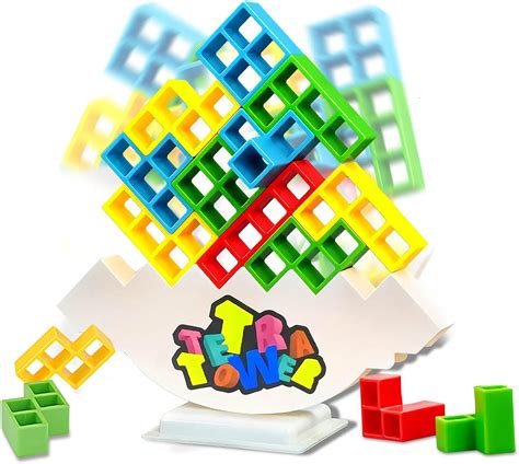 Tetra Tower Stacking Game For Adults 2 Player Tetris Tower Balance