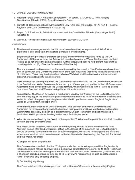 Devolution In The Uk Pdf Constitution Of The United Kingdom
