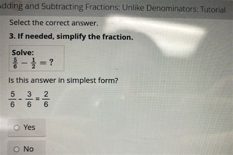 solved adding and subtracting fractions unlike denominators tutorial