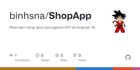 github binhsna shopapp web bán hàng java springboot api và angular 16