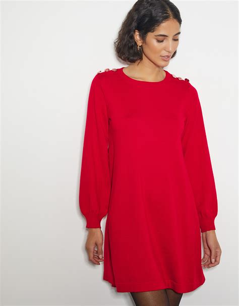 Susie Mini Jumper Dress Red
