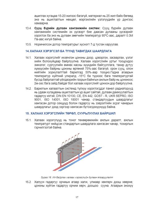 Халаалт агаар сэлгэлтийн материалд тавигдах ерөнхий шаардлага