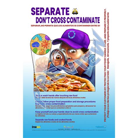 Food Safety Cross Contamination Poster Crewsafe