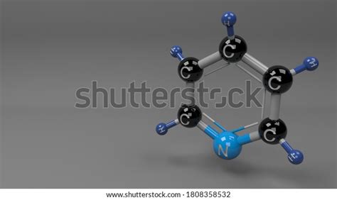 Pyridine Molecule Illustration Molecular Structure Pyridine Stock Illustration