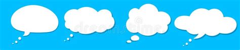 Thought Bubbles Think Empty Thought Cloud Stock Vector Illustration