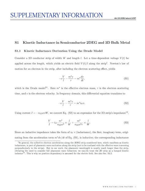 pdf s1 1 kinetic inductance derivation using the drude as