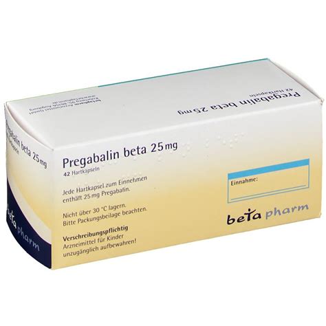 Pregabalin Beta 25 Mg 42 St Mit Dem E Rezept Kaufen Shop Apotheke