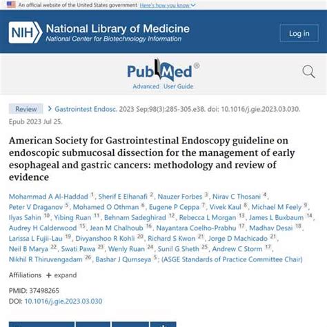 American Society For Gastrointestinal Endoscopy Guideline On Endoscopic Submucosal Dissection