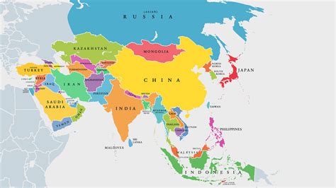 All Asian Countries A Z Map Of Asia Country Mrdhn
