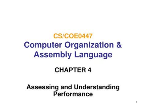 PPT CS COE Computer Organization Assembly Language PowerPoint Presentation ID