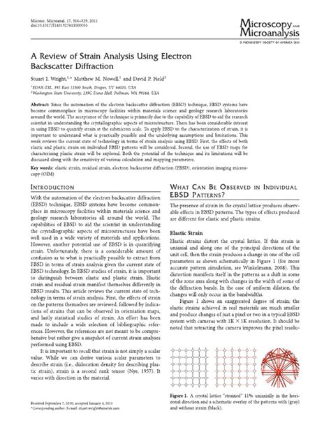 A Review Of Strain Analysis Using Ebsd Hr Pdf