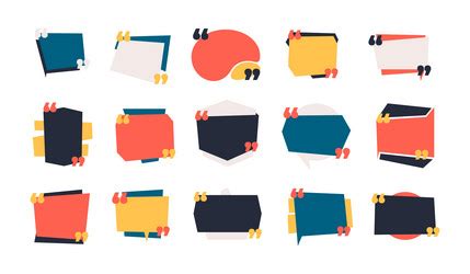 Quote Box Frame Set Outline Text Box Royalty Free Vector