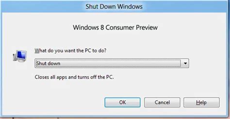 windows 8 shutdown or restart how to