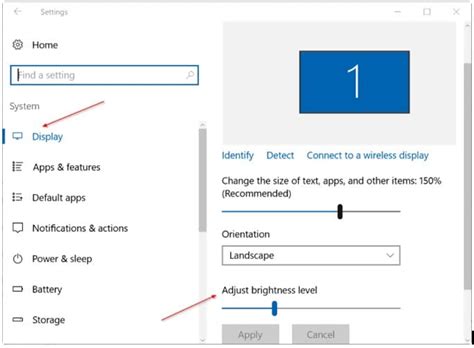 Change Screen Brightness In Windows