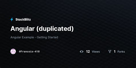 Angular Duplicated Stackblitz