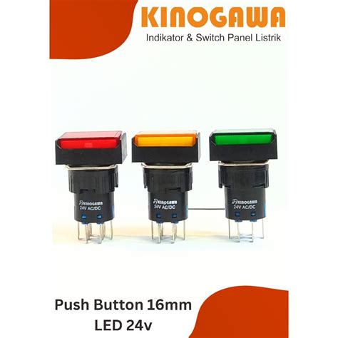 Jual Push Button Lamp Mm Rectangular Tombol Persegi Panjang Mm Vdc Shopee Indonesia