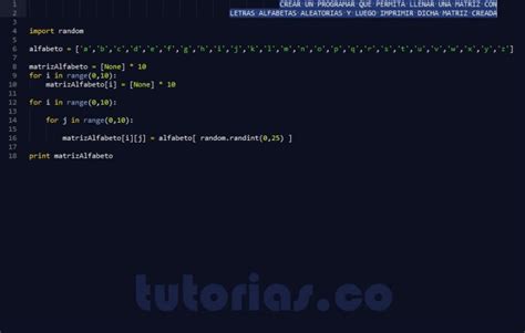 Arrays Python Matriz Alfabeto