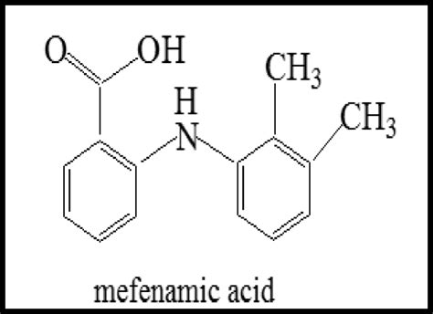 Chemical Structure Of Mefenamic Acid Download Scientific Diagram