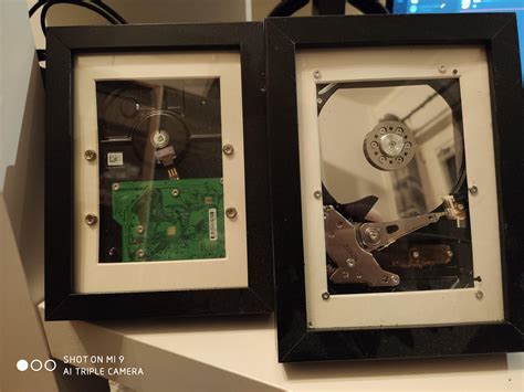 A Pair Of Hard Drive Picture Frames My Dad Made R Mildlyinteresting