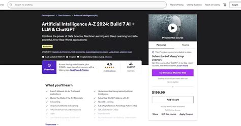 Artificial Intelligence A Z 2024 Build 7 Ai Llm And Chatgpt Ai Pedia
