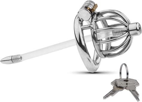 Chastity Cage Chasity Lock For Men With Silicone Tube Dark