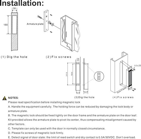 UHPPOTE 600lbs Magnetic Lock For Sliding Door From Uhppote