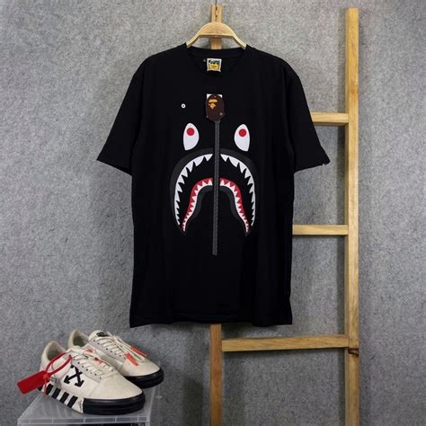 Jual Kaos Tshirt A Bathing Ape Bape Shark Black Shopee Indonesia