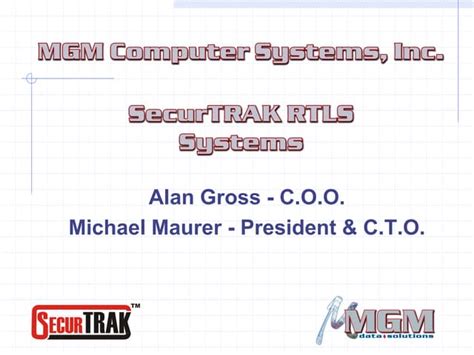 Va National Rtls Conf Presentation 1 Securtrak Rtls Systems By Mgm Gross And Maurer Pdf