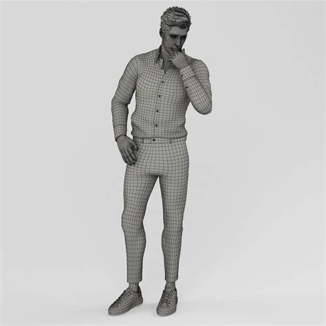 3d Model Character David Vr Ar Low Poly Cgtrader