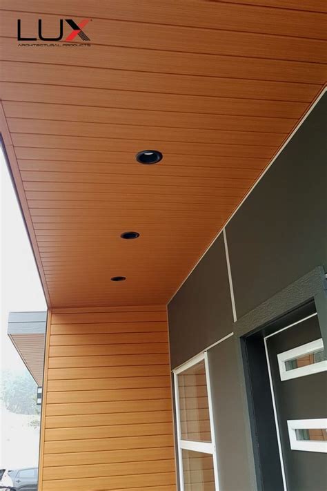 Lux Residential Woodgrain Steel Cladding And Soffit Ceiling Cladding Best False Ceiling Designs