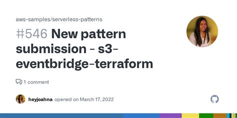 new pattern submission s3 eventbridge terraform · issue 546 · aws