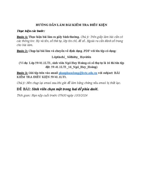 ĐỀ KiỂm Tra ĐiỀu KiỆn KiỆn NhẬp MÔn Csdl HƯỚng DẪn LÀm BÀi KiỂm Tra