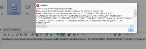 Hyperion Calc Manager Validation Versus Eas Validation Runjava The