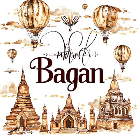 Premium Photo Bagan Text With Mystical And Ancient Typography Design