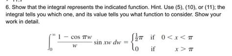 Solved Show That The Integral Represents The Indicated Chegg