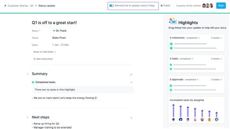 Project Progress And Status Updates