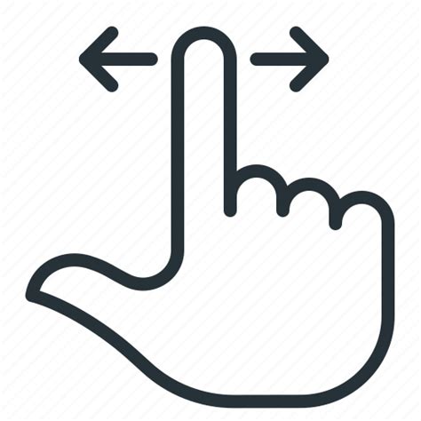 Back Forth Gesture Hand Slide Arrows Icon Download On Iconfinder
