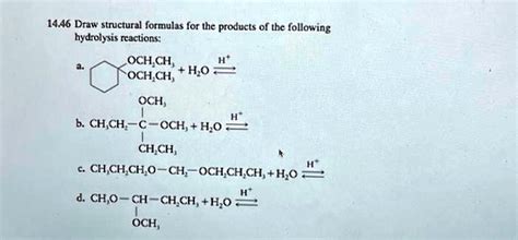 SOLVED: 1446 Draw structural formulas for the products of the following ...