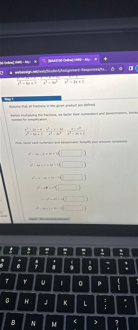 Solved Step 1assume That All Fractions In The Given Product
